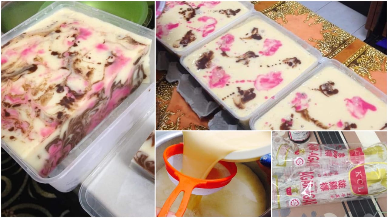 Cara Buat Puding Marble Yang Sedap & Confirm Jadi. Sedap Pekena Musim ...