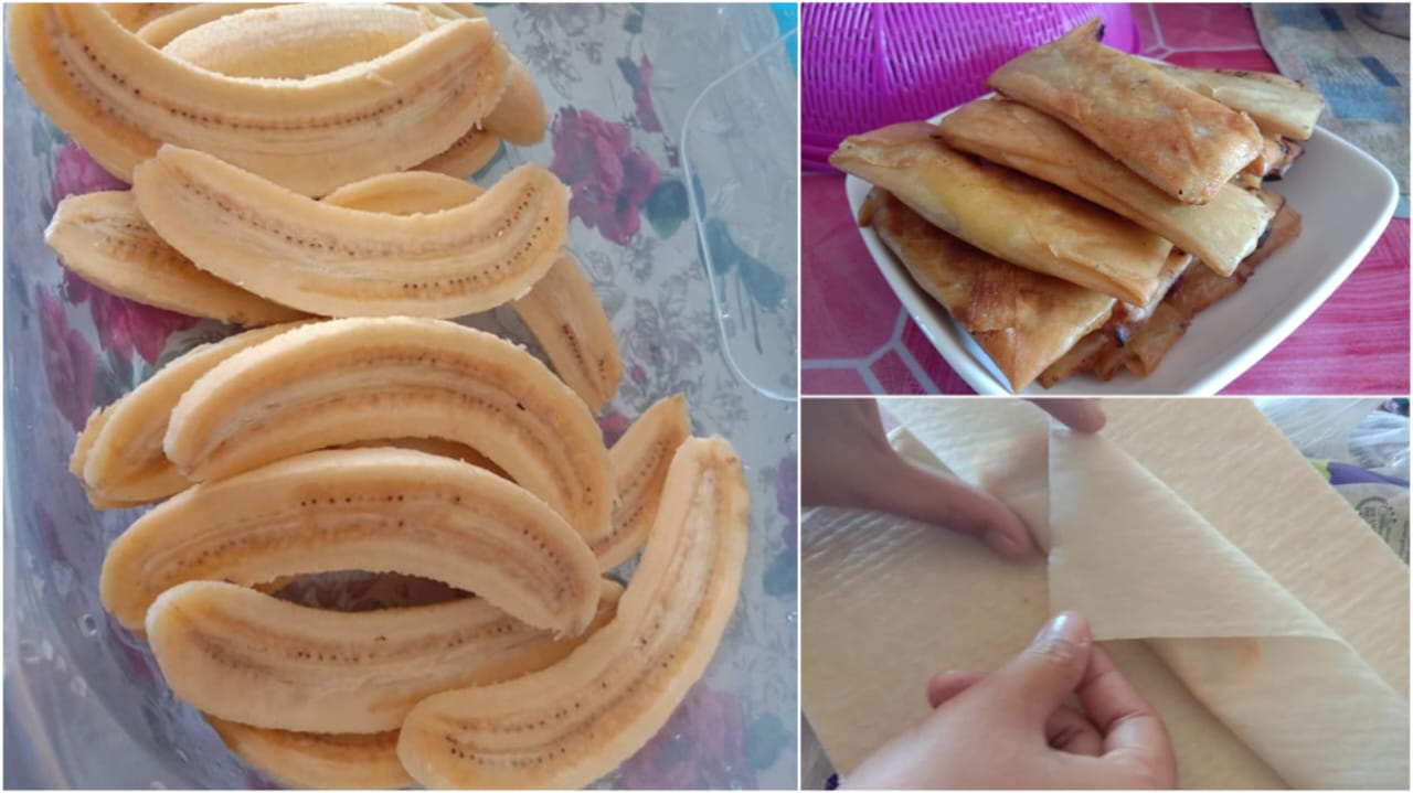 Cara Buat Popia Pisang Mudah, Rasa Manis Seakan Pancake Pisang Di ...