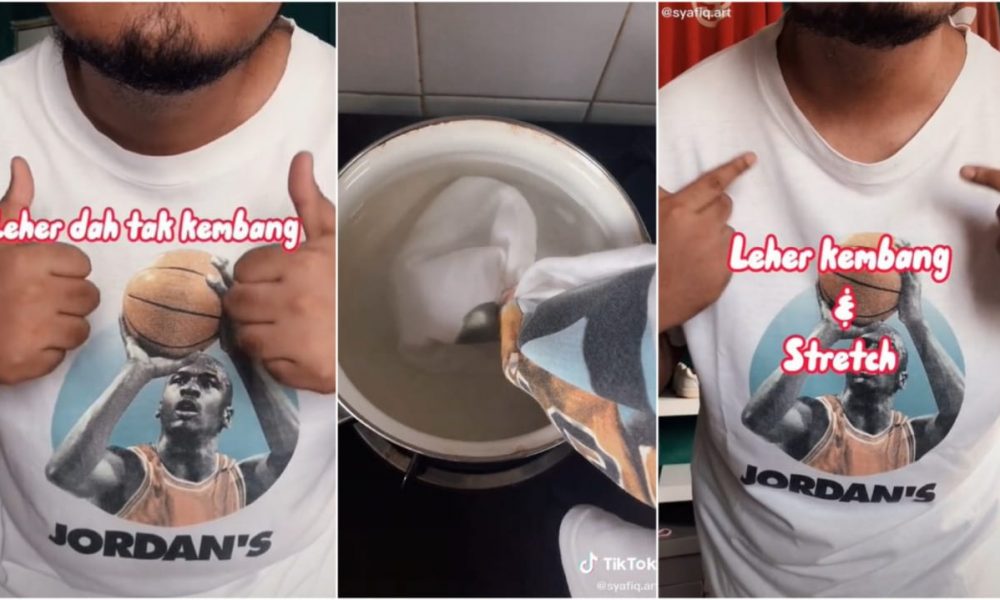 Tip Mudah Baiki Leher T Shirt Yang Kembang Jadi Kecil Semula. Guna Air ...