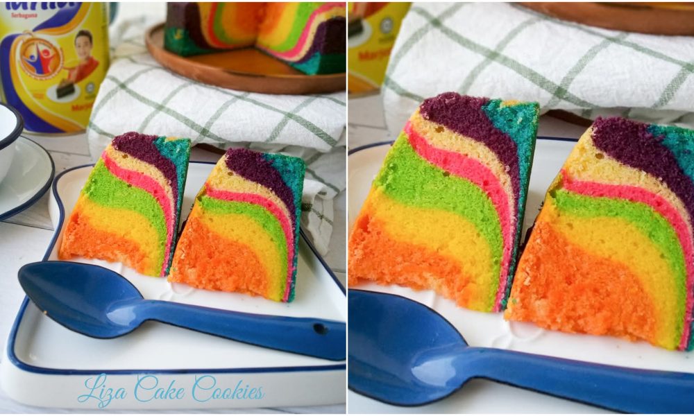 Resipi Mudah Kek Planta Rainbow Gebu Dan Sedap - Arus Perdana