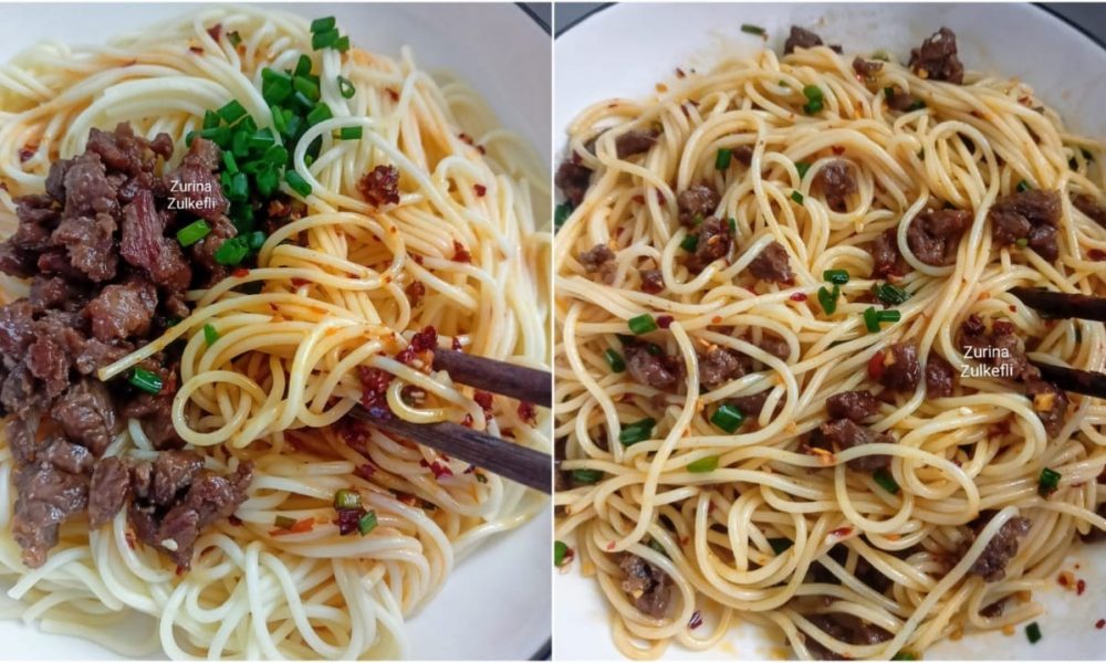 Sedapnya Mee Daging Garlic Chili Oil. Cara Buat Pun Mudah. Mi Tak Perlu ...